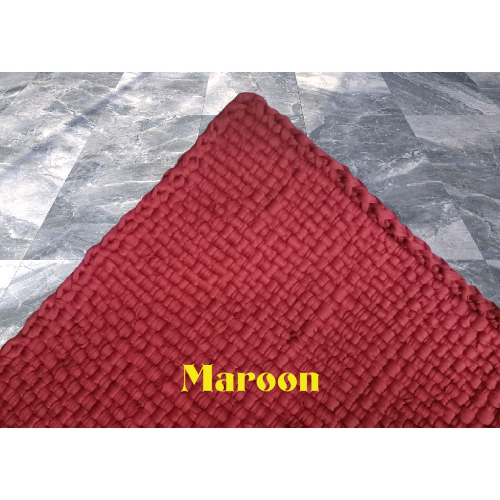 Basahan Doormat Foot Rugs in Plain Vibrant Colors Small - Knitted ...