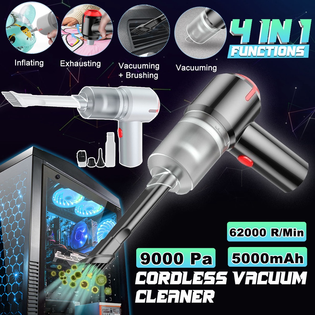 120W Cordless Air Duster Rechargeable Handheld Vacuum Cleaner Mini Air ...