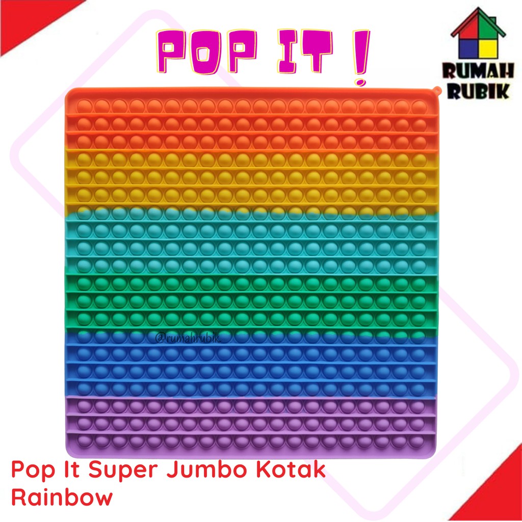 Super JUMBO - Box RAINBOW 40CM] Fidget Toys Pop It Squishy Popit ...