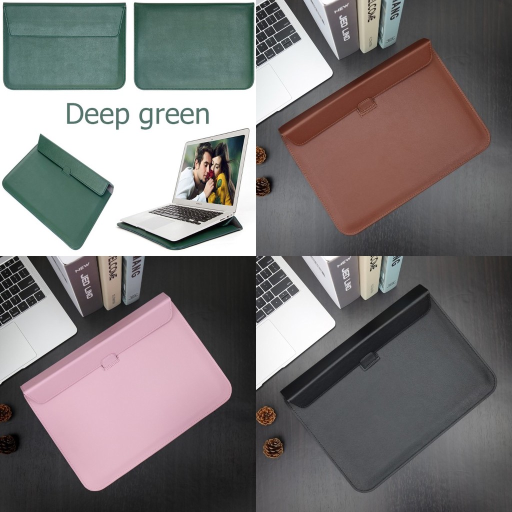 Pu Leather Laptop Bag 11 12 13 14 15 Inch Carrying Stand Sleeve Canvas