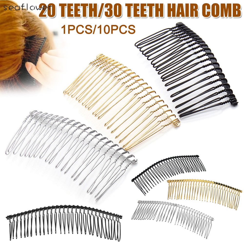 1/10 Pcs Hair Clip Combs Metal Wire Hair Combs Bridal Wedding Combs ...