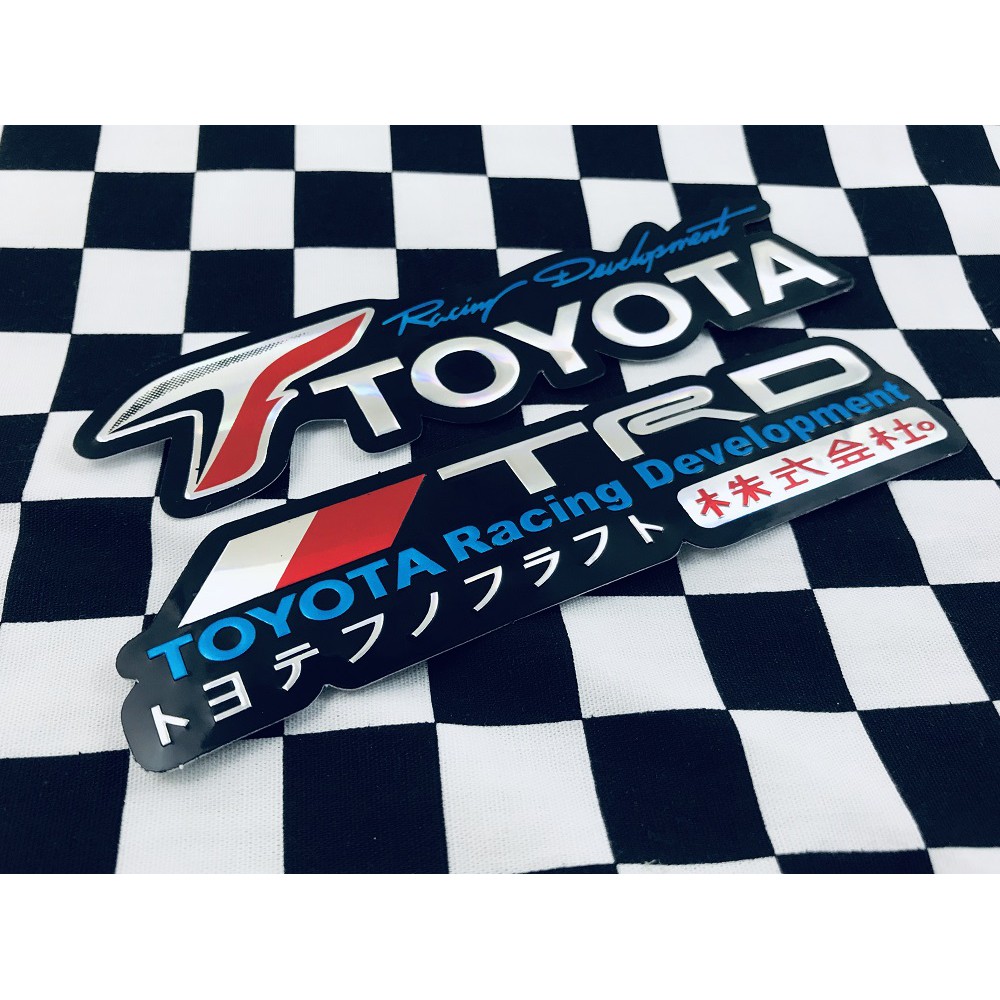 TRD Sticker Toyota Racing Japan JDM Car 2pcs 3D Embossed Styling Mirror ...
