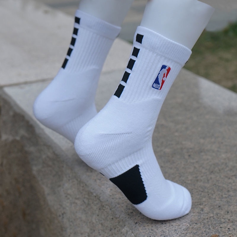 NBA Basketball Socks Men's High Tube Thickened Towel Bottom Mid-Tube ...