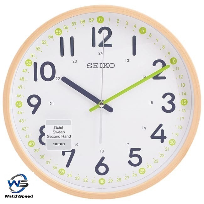 Seiko QXA712BN Time Tutor Analog Quiet Sweep Second Hand White Dial ...