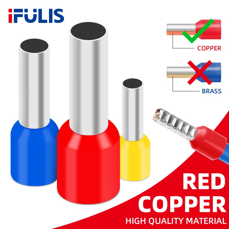 1000PCS VE European Terminal Pin Terminal Tube Type Wiring Connector ...