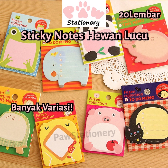 Sticky Notes Cute Animal Theme Animal Sticky Notes Cute Sticky Notes ...