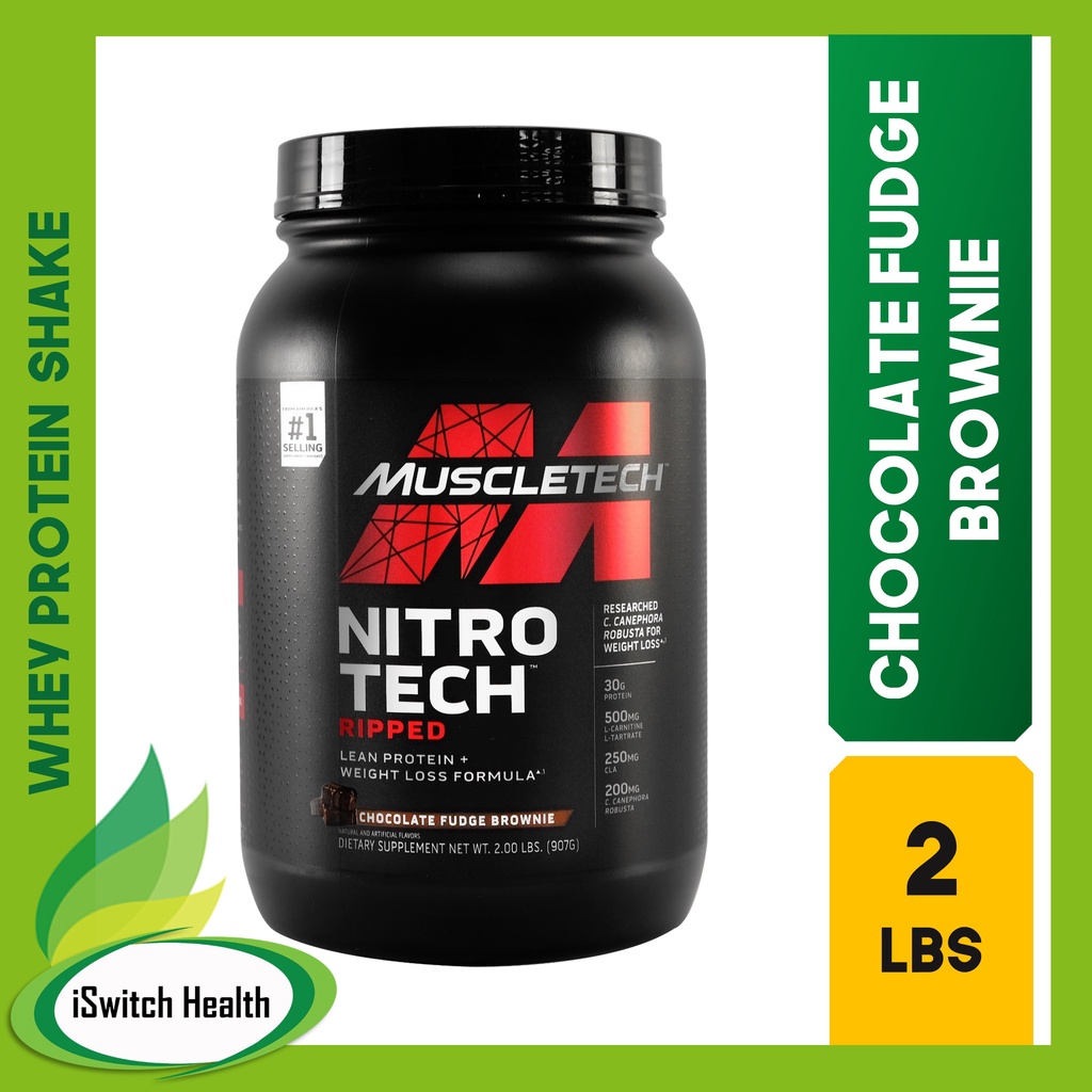 Muscletech NitroTech Ripped 2lbs Whey Protein Powder for gain muscle ...