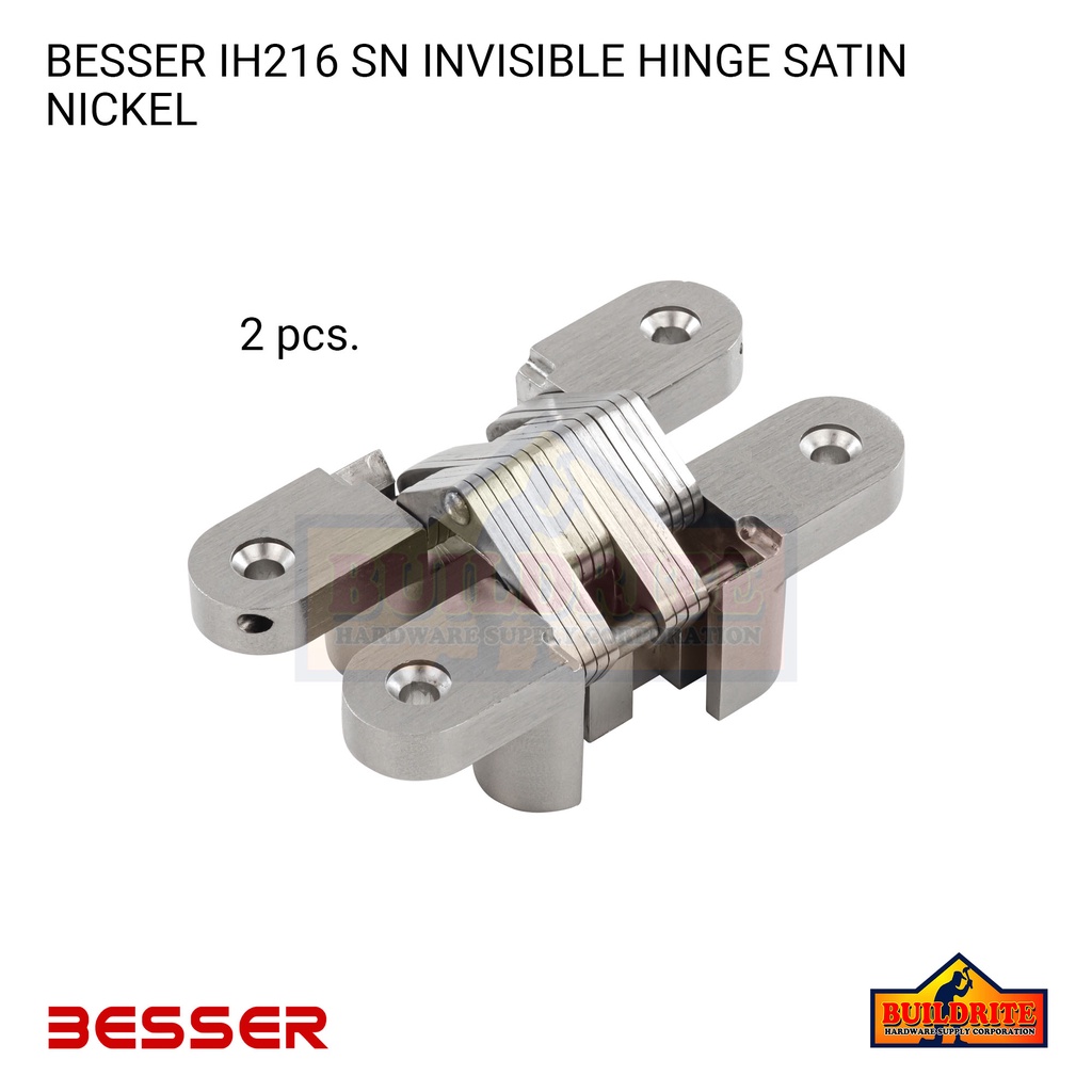 BESSER IH216.SN 2pcs 117 x 24mm Satin Nickel Zinc Alloy Steel Nylon ...