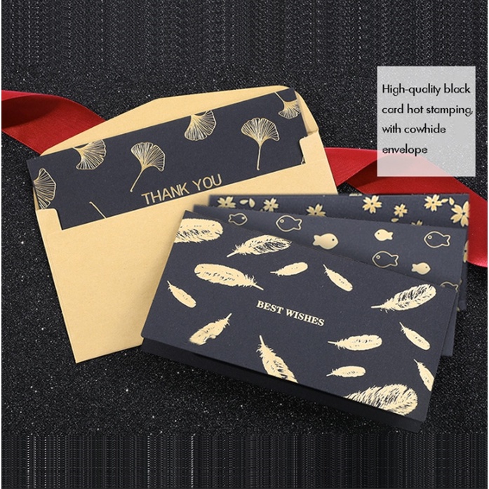 1set | Paper Envelopes with Message Thank You Card Greeting Card Best ...