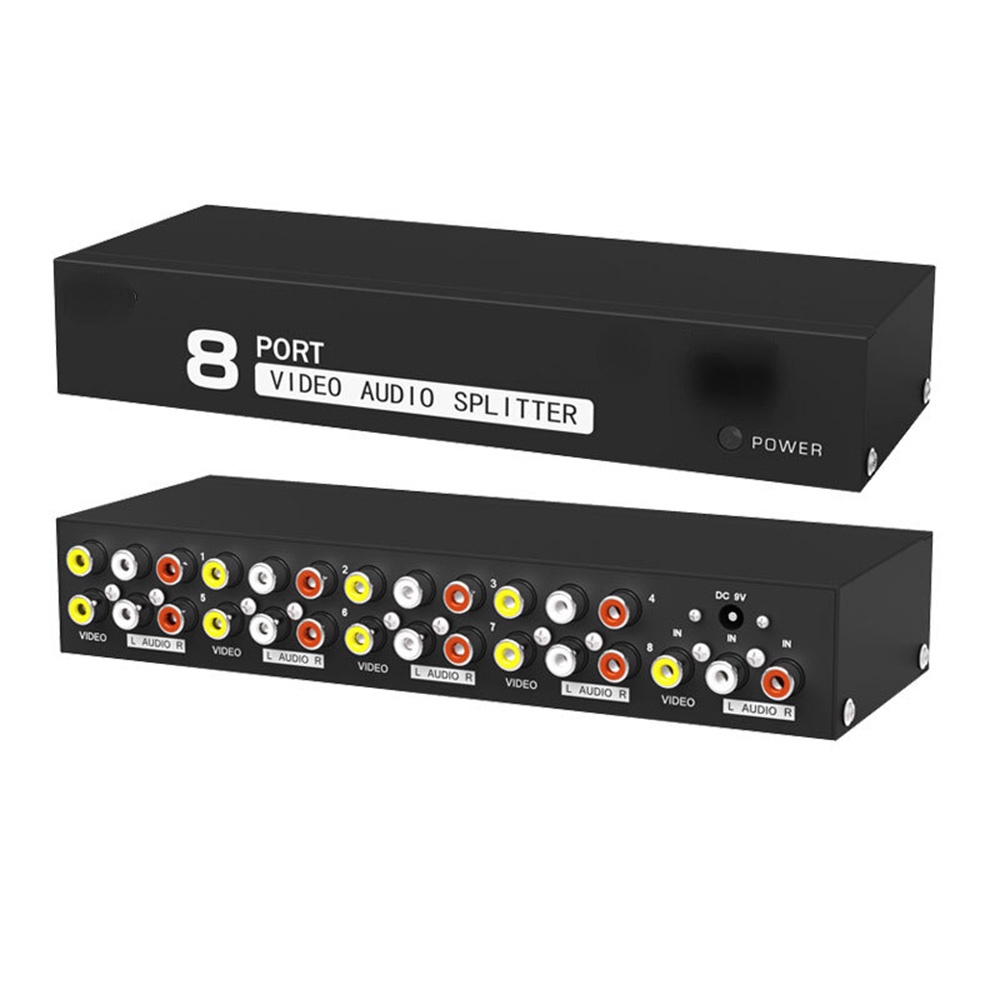 Comosite AV splitter 8 way AV Splitter Switcher composite RCA AV ...