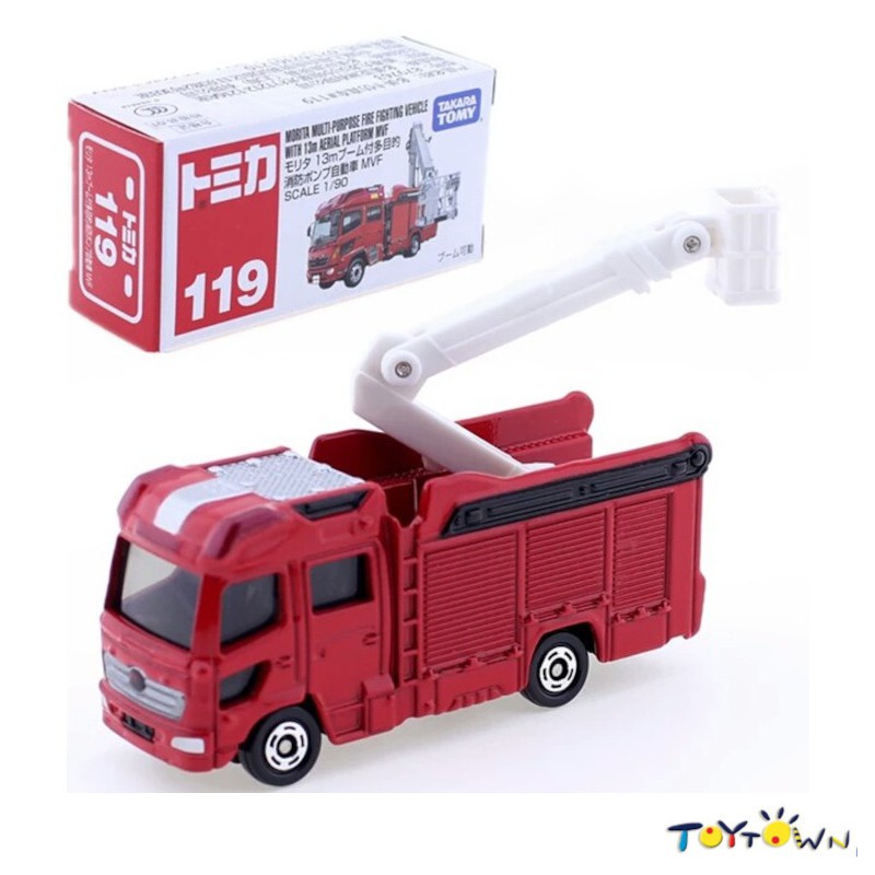 Tomica Takara Tomy No.119 Morita Multi-Purpose Fire Fighting Vehicle With 13m Aerial Platform ...