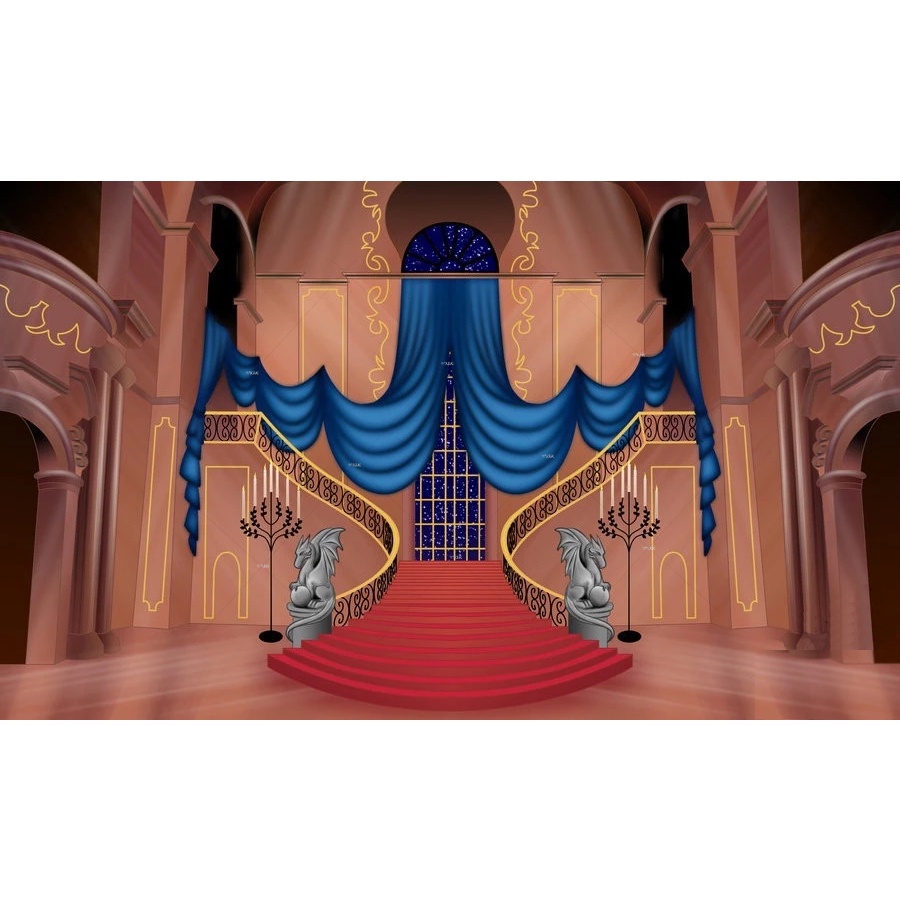Beauty Backdrops for Photography Beast Red Carpet Stairs Party ...
