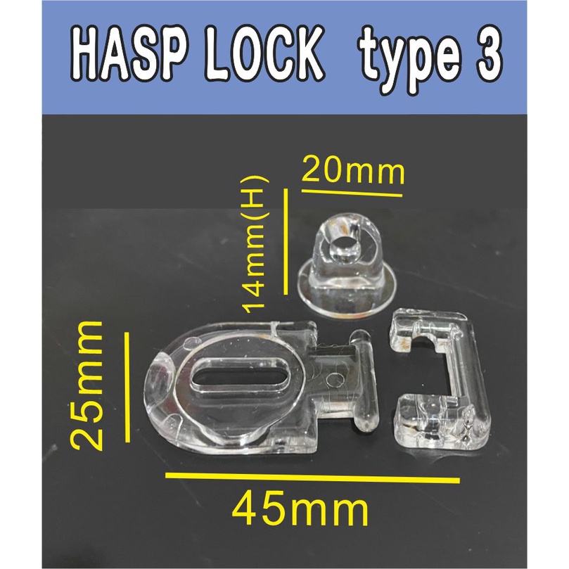Clear Acrylic Hinge Lock Handle Hasp Folding Knob Concealed hinges ...