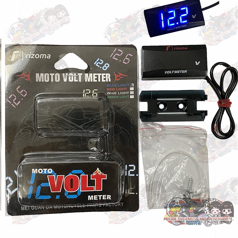LJ Motorcycle Digital Volt Meter 12V Universal | Shopee Philippines
