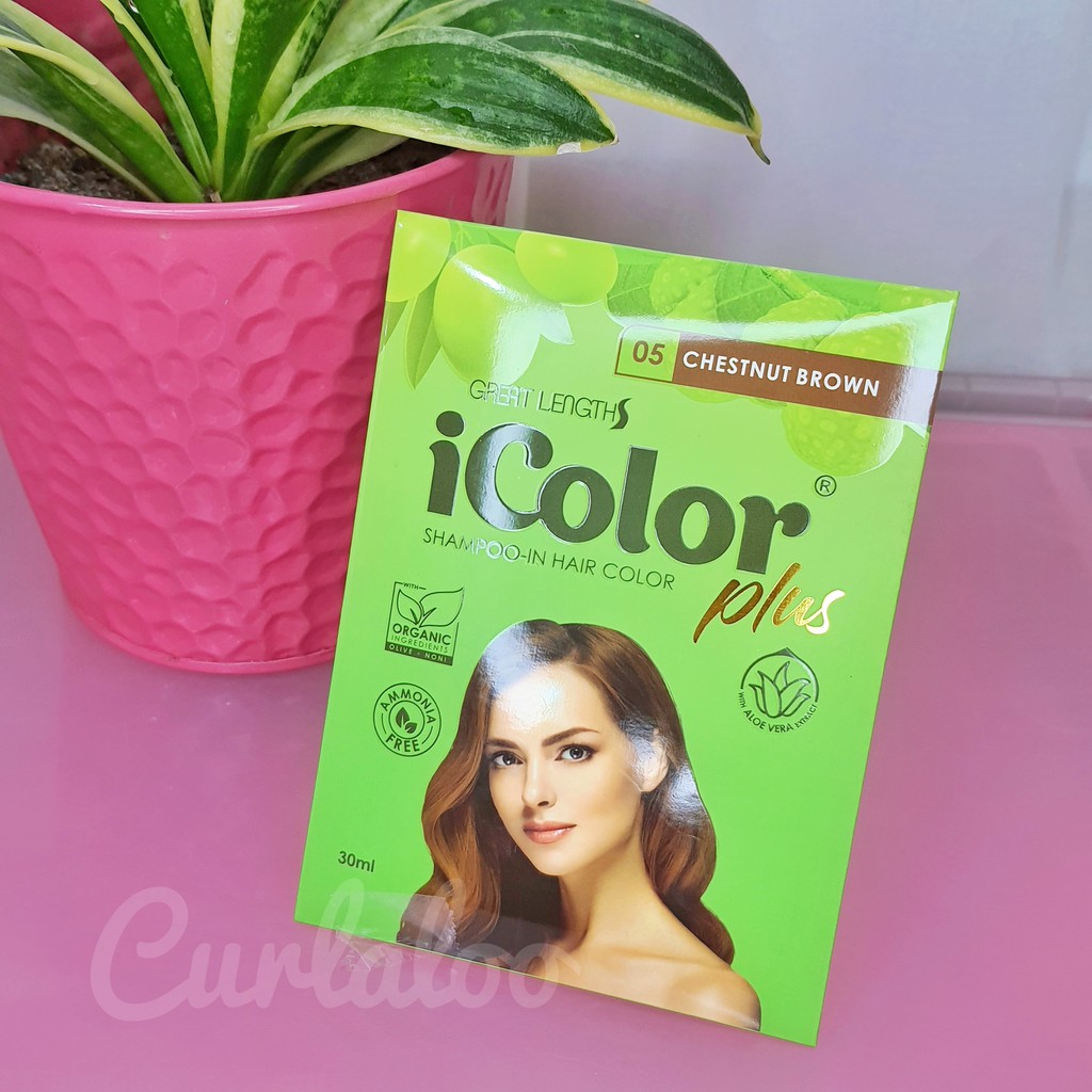 Curlaloo CGM Shop - iColor Plus Hair Dye Shampoo - Burgundy / Chestnut ...