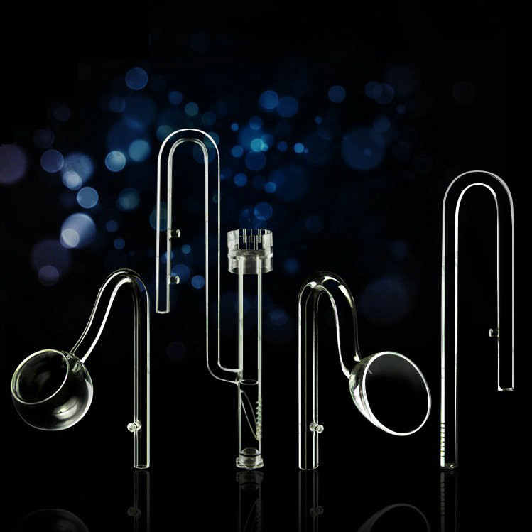 13/17mm Glass Skimmer Lily Pipe Spin Surface Aquarium Inflow Outflow ...