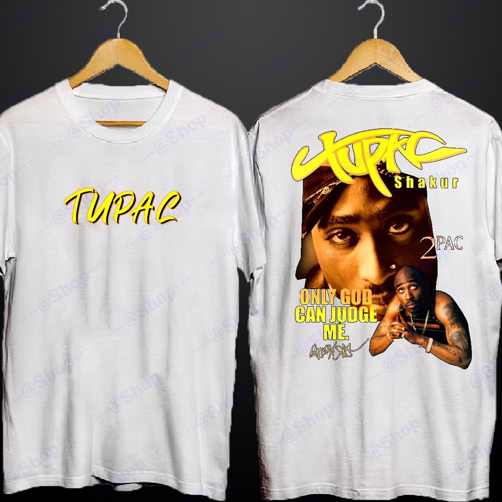 T-shirt Clothing Tupac Art Back to Back Design Cotton (4 Size S, M, L ...
