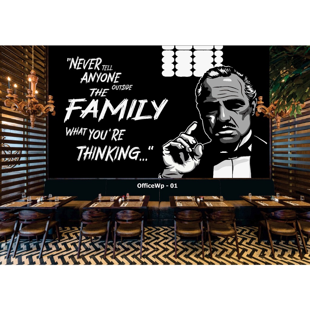 Office Wall Wallpaper/Office Motif Wall Sticker/Office Motif Wall ...