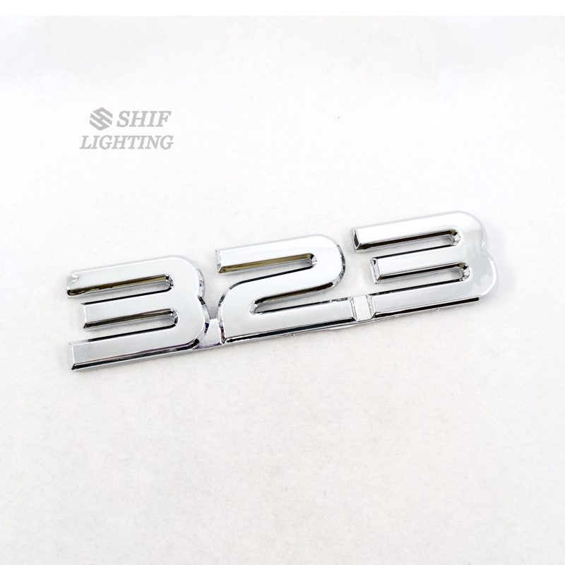 1 X ABS Chrome 323 Logo Auto Trunk Lid Emblem Badge Sticker Decal ...