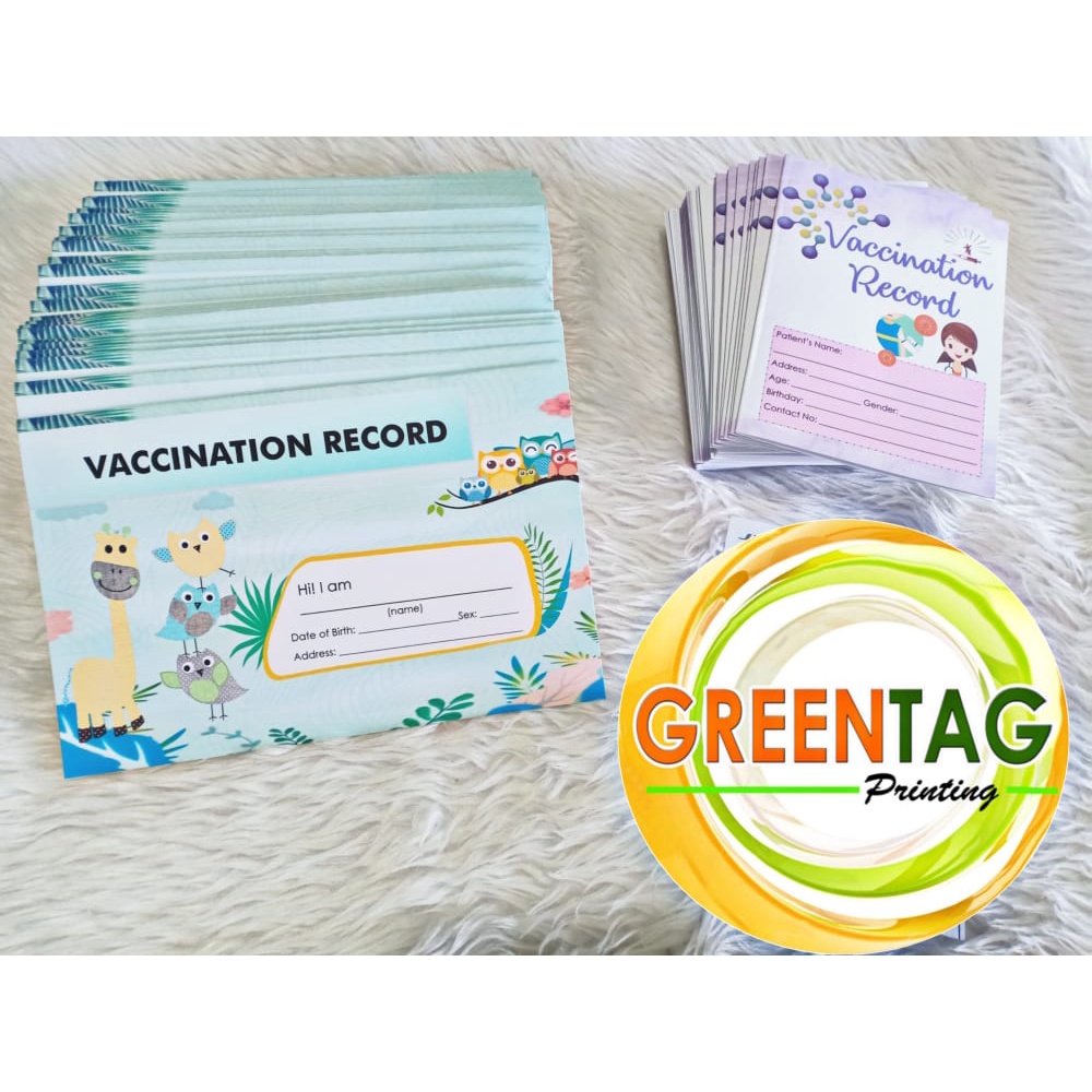 Single Page Immunization/Vaccine( Pedia and Adult) Card/Certificate ...