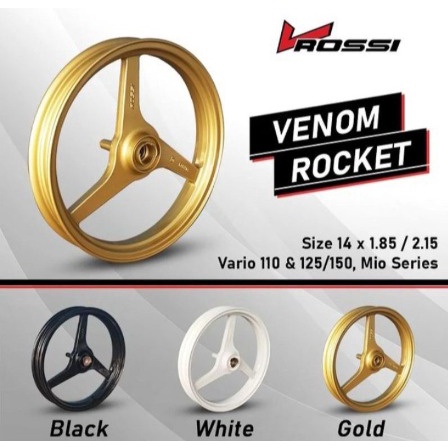 V-Rossi Venom Rocket Ring Rims 14 Mio Vario 110 Beat Scoopy Genio Vario ...