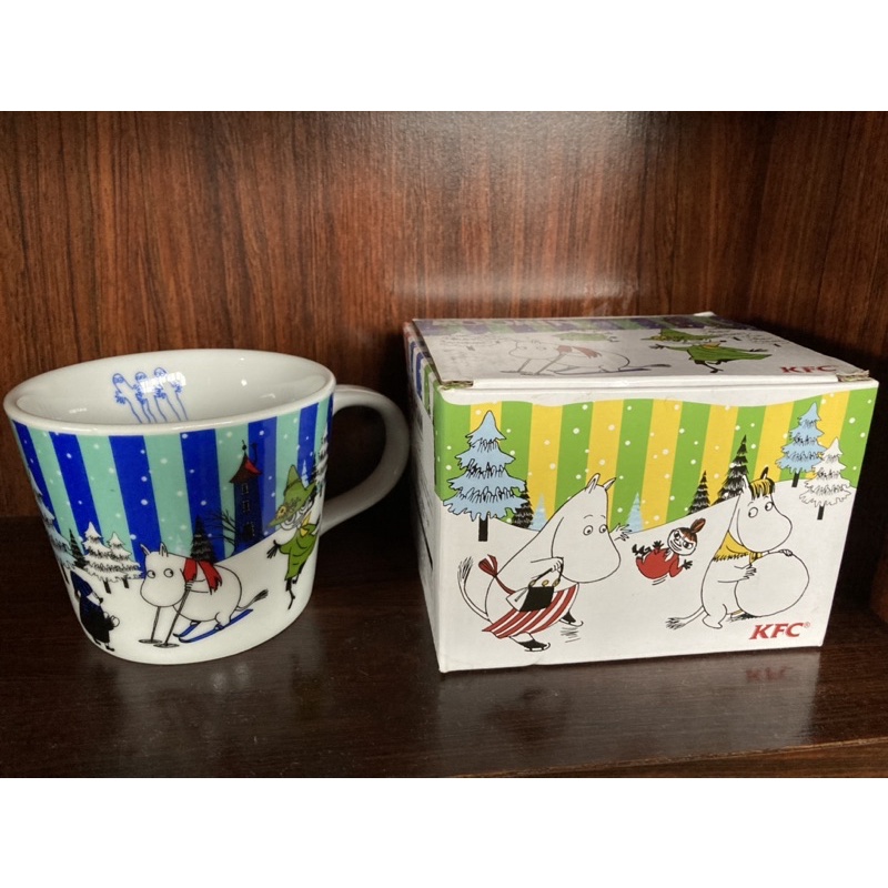 Japan surplus Moomin 1 ceramic soup mug/cup blue in a box limited ...