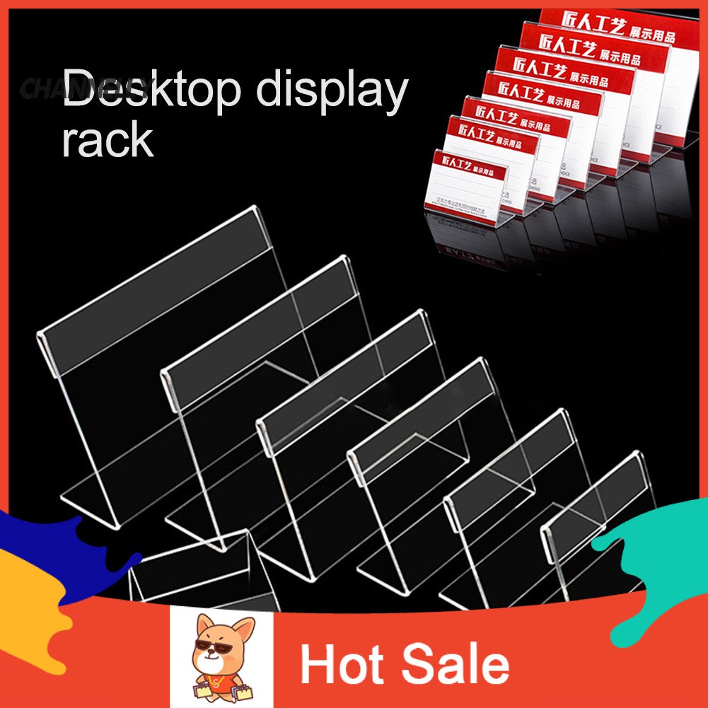 Ch Acrylic Clear Desktop Sign Label Display Holder Price Name Card Tag ...
