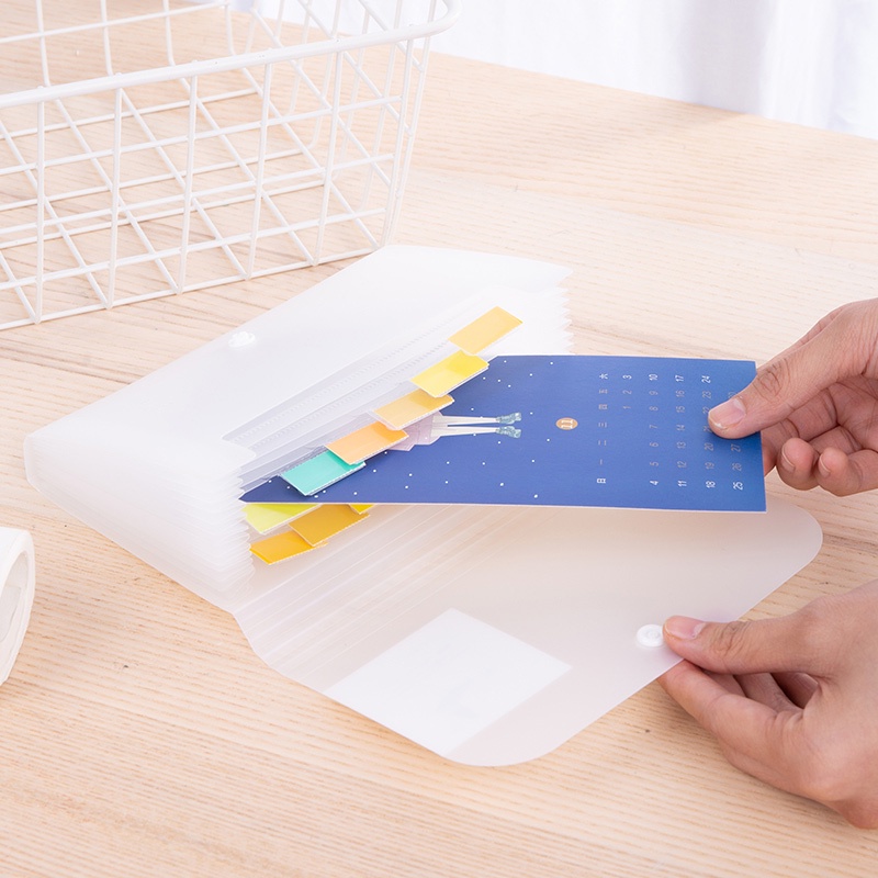 Deli A6 File Folder Portable Bill Document Organizer Expanding File 12 ...