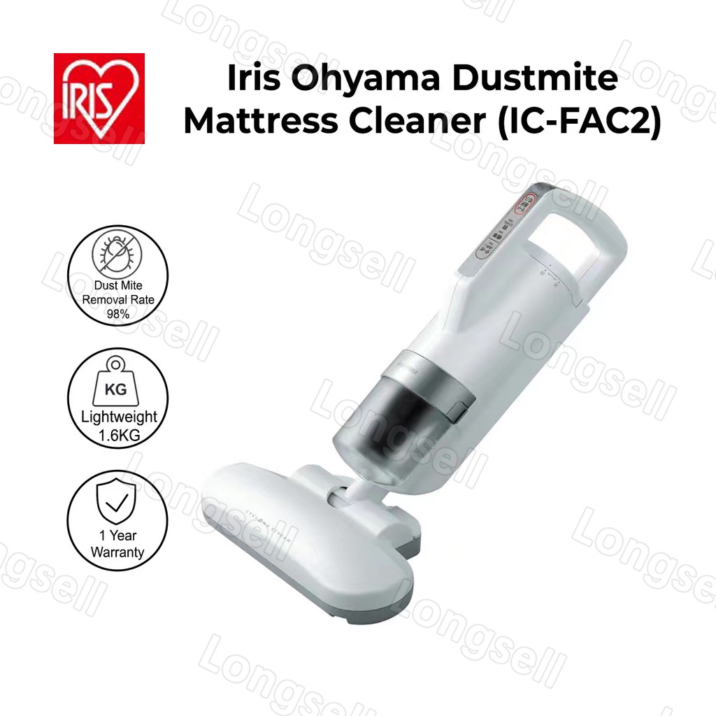 IRIS OHYAMA IC-FAC2C Dust Mite Mattress and Sofa/Furniture Vacuum Cleaner Anti-Mite Fur | Shopee ...