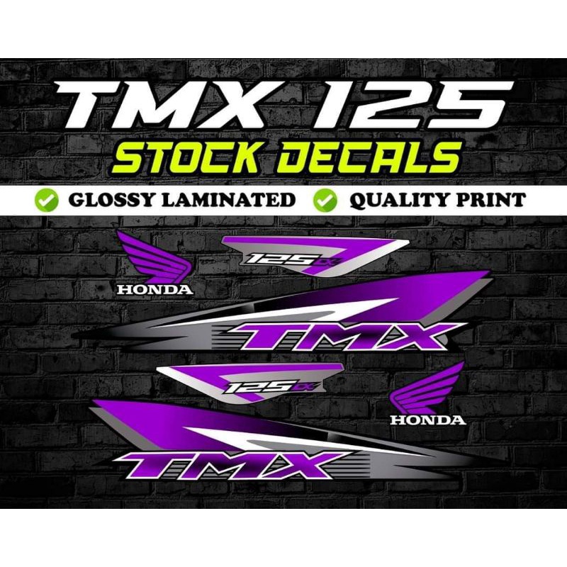 TMX 125 ALPHA Stock Decals (VIOLET) | Shopee Philippines