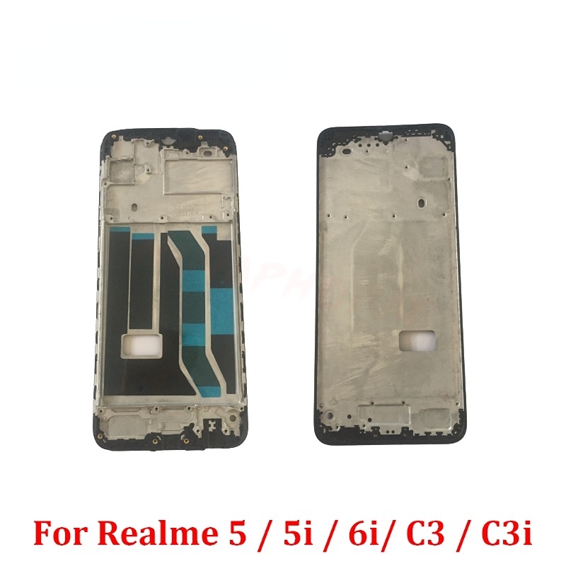 Novaphopat Black Front Housing Frame For Realme 5 RMX1911 / 5i / 5s ...