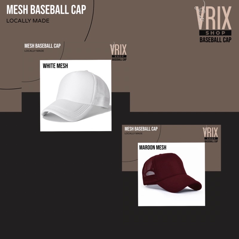 MESH BASEBALL CAP - NET CAP BY VRIX SHOP | Shopee Philippines
