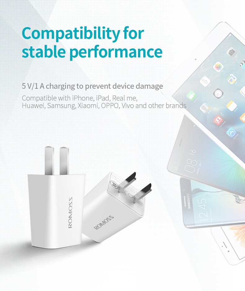 Romoss TK05S Mobile Travel Charger USB Power Adapter Compact and ...