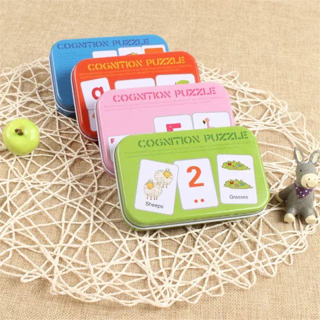 Educational Colorful Cognition Puzzle Baby Infant Flash Card Jigsaw ...