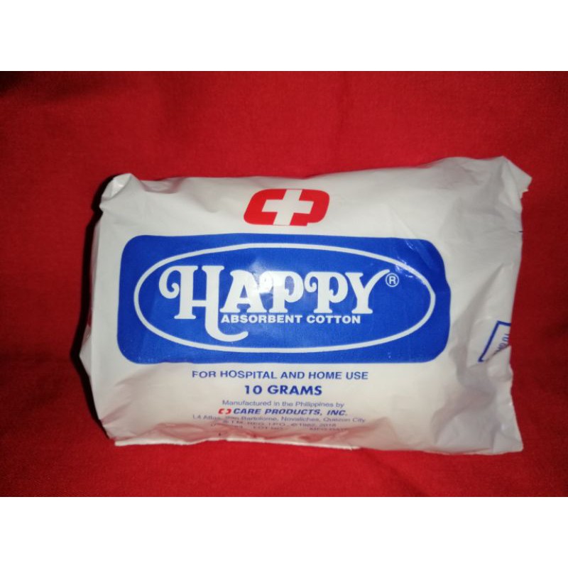 HAPPY ABSORBENT Cotton 10g, 40g, 80g(1pc) | Shopee Philippines