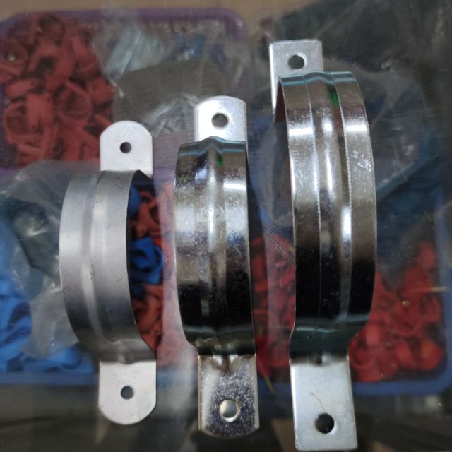 Metal Clamp Two Hole 2-1/2 , 3 & 4 " Holder | Shopee Philippines