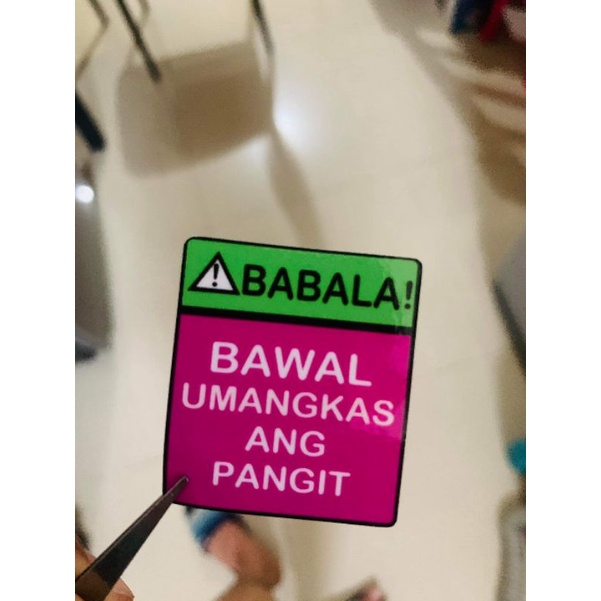 Motorcycle Babala 2 laminated sticker - actual product display | Shopee ...