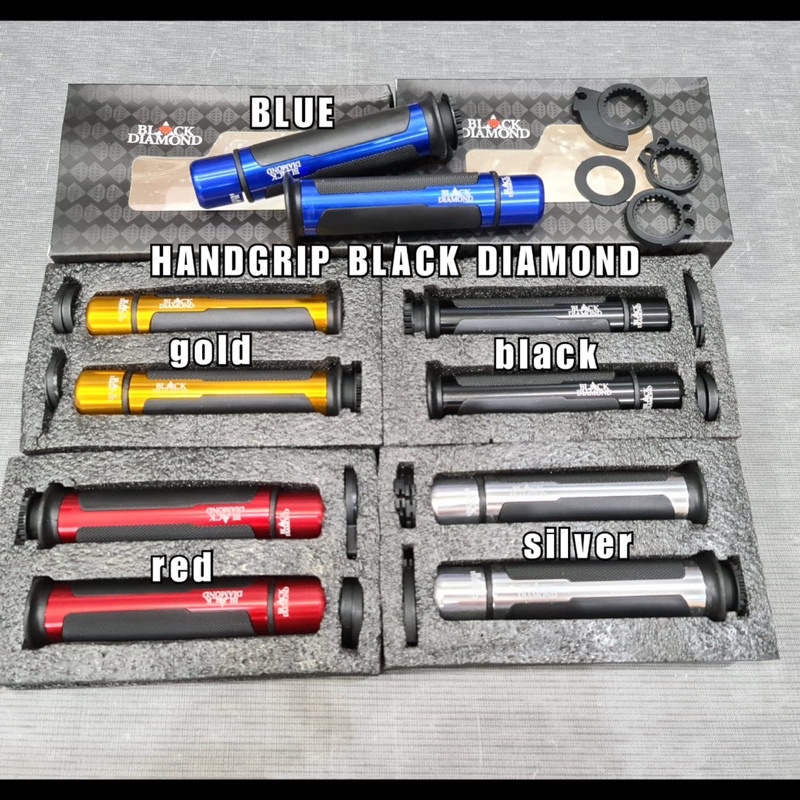 Handgrip Black Diamond Universal All Motorcycles Plus jalu Handlebar ...
