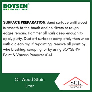 BOYSEN Oil Wood Stain Liter (Mahogany, Walnut, Maple, Oak) | Shopee ...