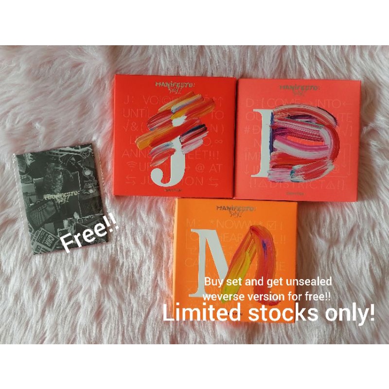 ONHAND UNSEALED OFFICIAL ENHYPEN MANIFESTO DAY ONE REGULAR, ENGENE ...