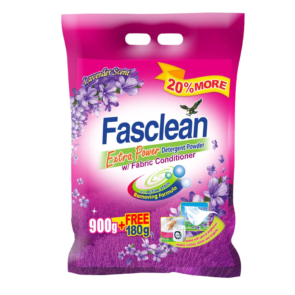 FasClean Detergent with Fabcon 900g | Shopee Philippines