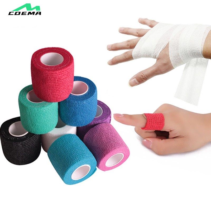 Self Adhesive Bandage Elastic Sports First Aid Tape Wrap Stretch ...