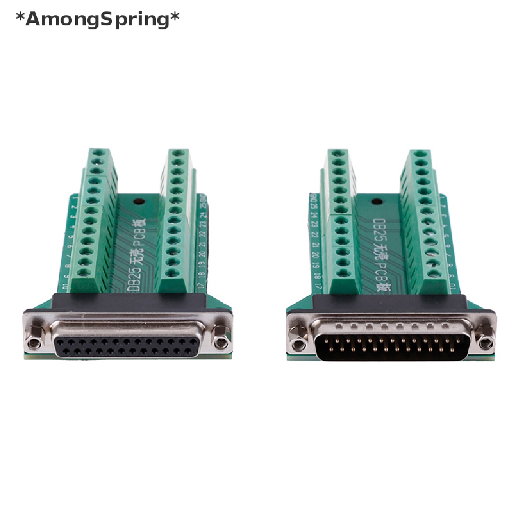 AmongSpring> DB25 D-SUB Female 25Pin Plug Breakout PCB Board 2 Row ...