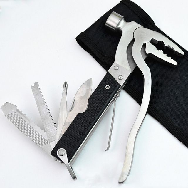 9 in 1 Multi-function Hammer tools Stainless Steel Portable with Pouch | Shopee Philippines