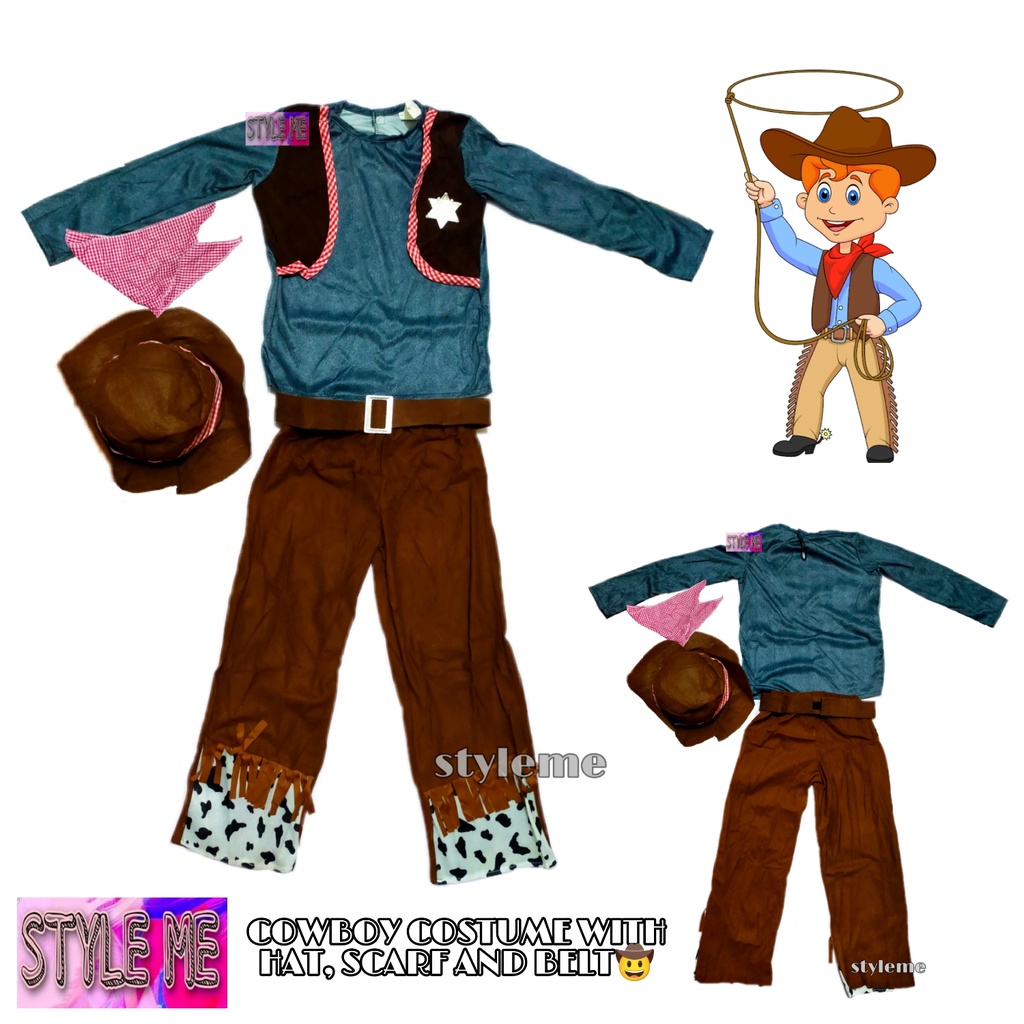 FARM COWBOY COMPLETE SET COSTUME ROLEPLAY/COSPLAY FOR KIDS | Shopee ...