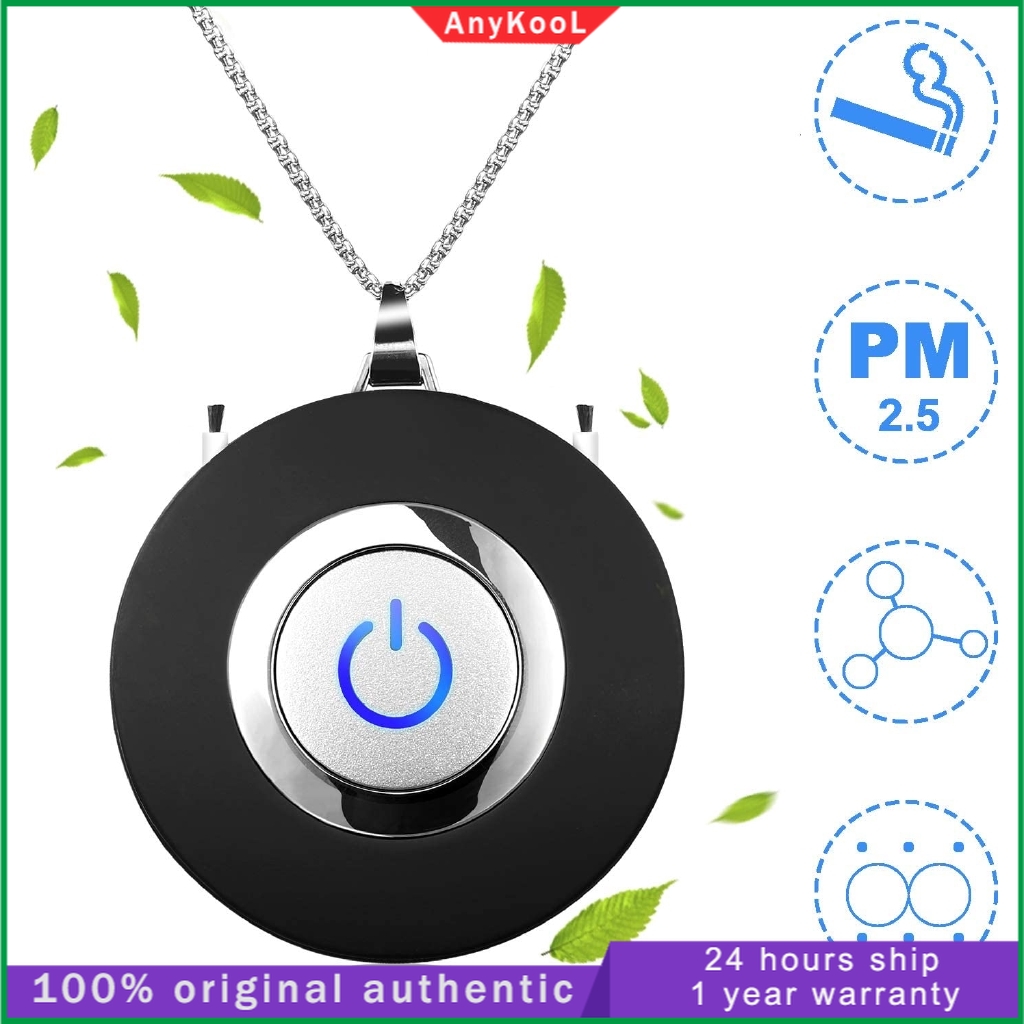 Air Purifier Necklace Mini Portable Air Freshener Ionizer Negative Ion ...