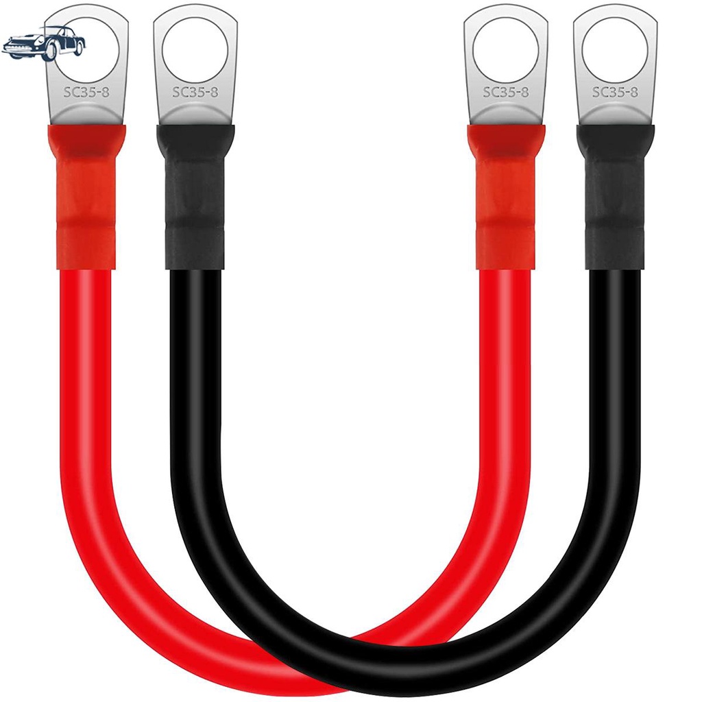 2Pcs Battery Inverter Cable 30cm 12V 2AWG Copper Auto Battery Cable ...