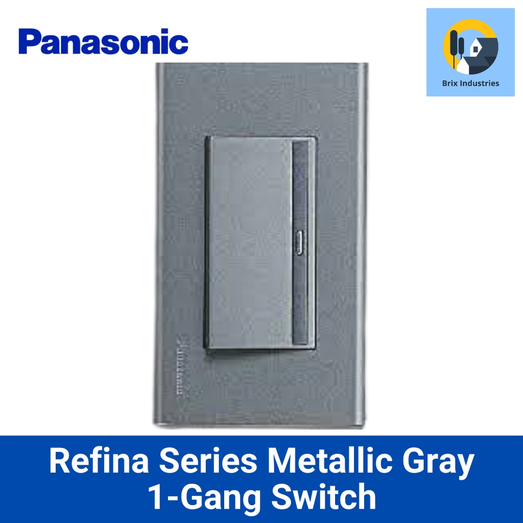 Panasonic Metallic Gray Refina Series 1 Way Switch Set 1 2 or 3 Gang ...