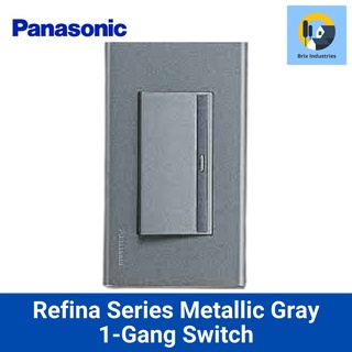 Panasonic Metallic Gray Refina Series 1 Way Switch Set 1 2 or 3 Gang ...