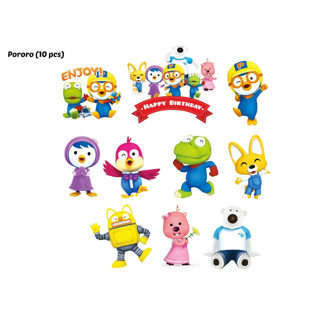 Pororo Cake Topper (10pcs) | Shopee Philippines
